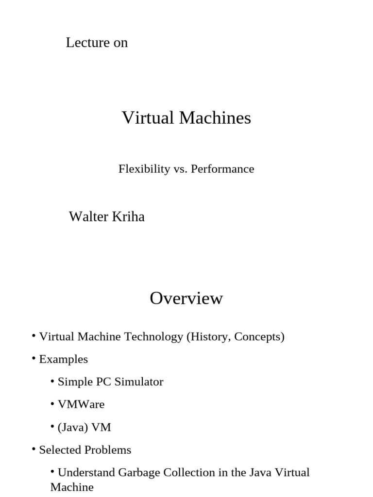 Virtual Machines | PDF | Virtual Machine | Operating System