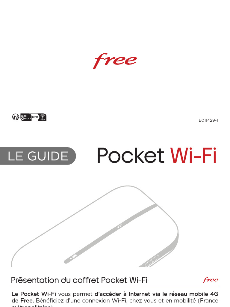 Guide d'utilisation du Pocket Wi-Fi Free | PDF | Wi-Fi | USB
