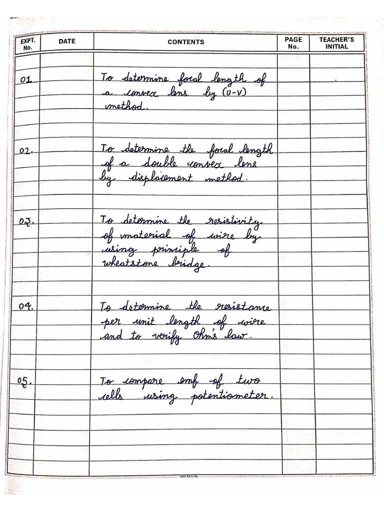 Physics Record Note | PDF