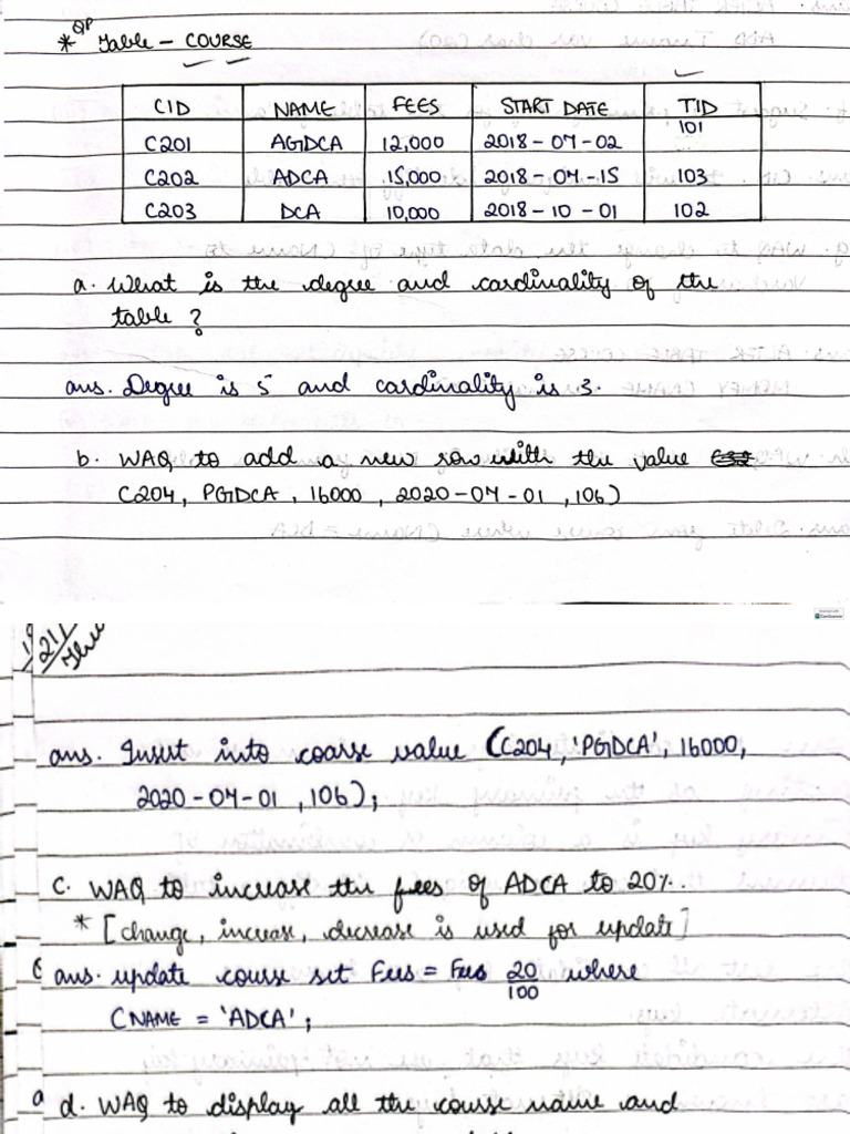 SQL Notes | PDF