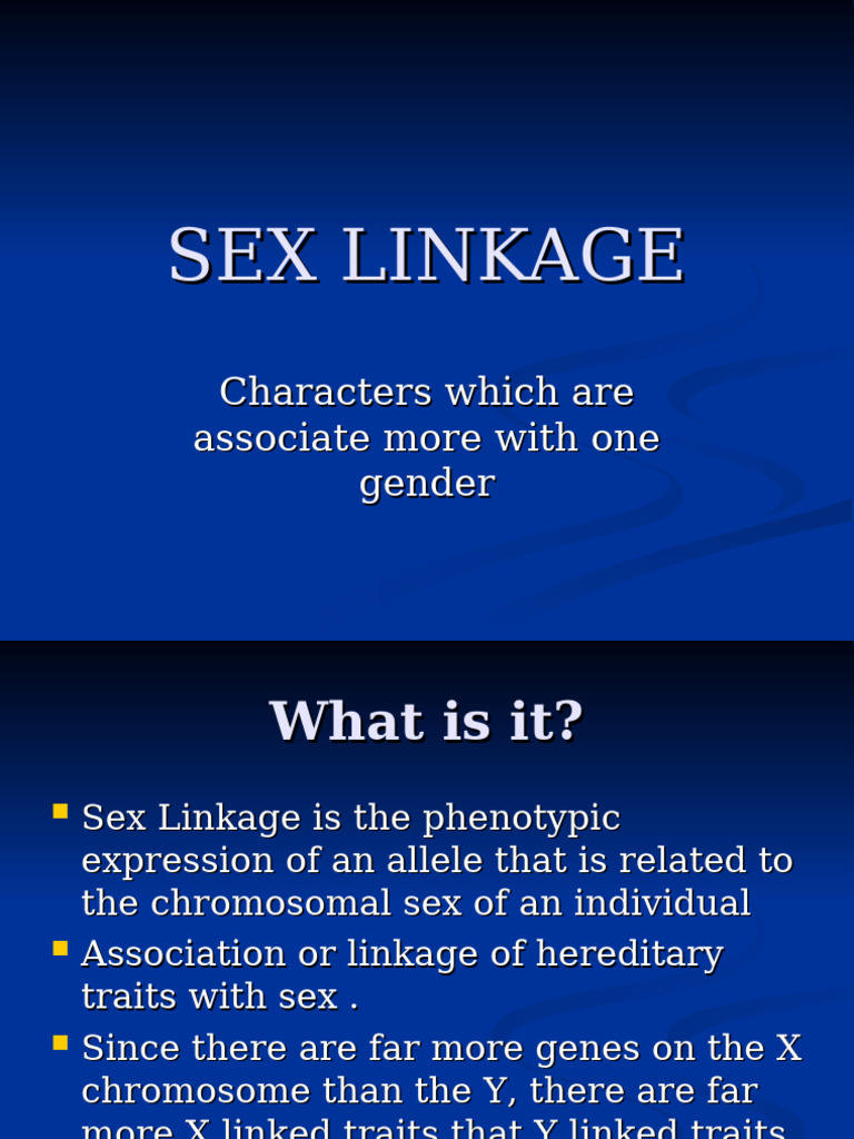 Sex Linkage Pdf Dominance Genetics Allele