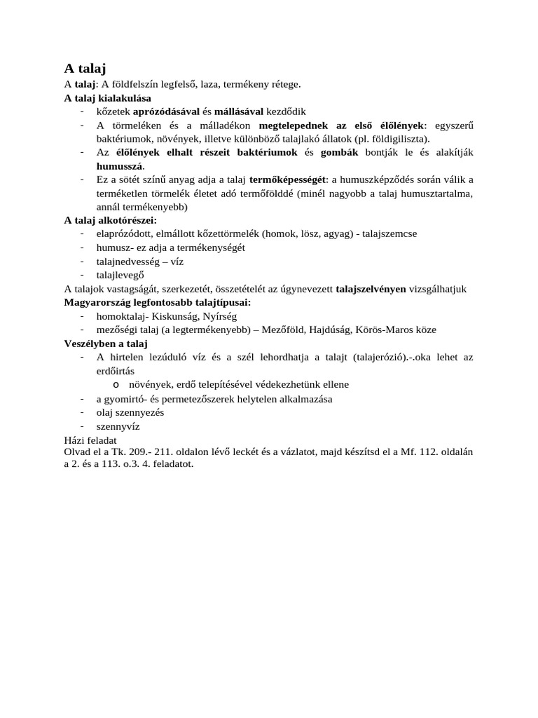 A Talaj | PDF