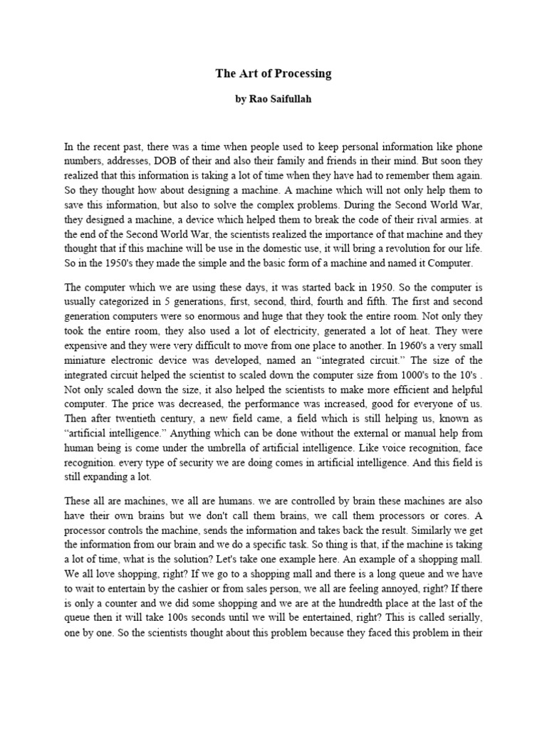 Powerful_Presentations_Script_The_Art_of_Processing | PDF | Central Processing Unit | Multi Core ...