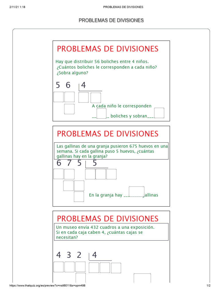 Problemas de Divisiones | PDF