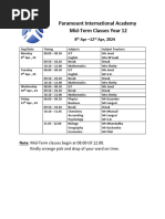 Matric Rewrite Timetable 2025 | PDF