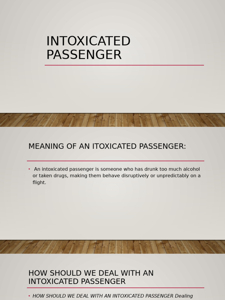 Intoxicated Passenger | PDF