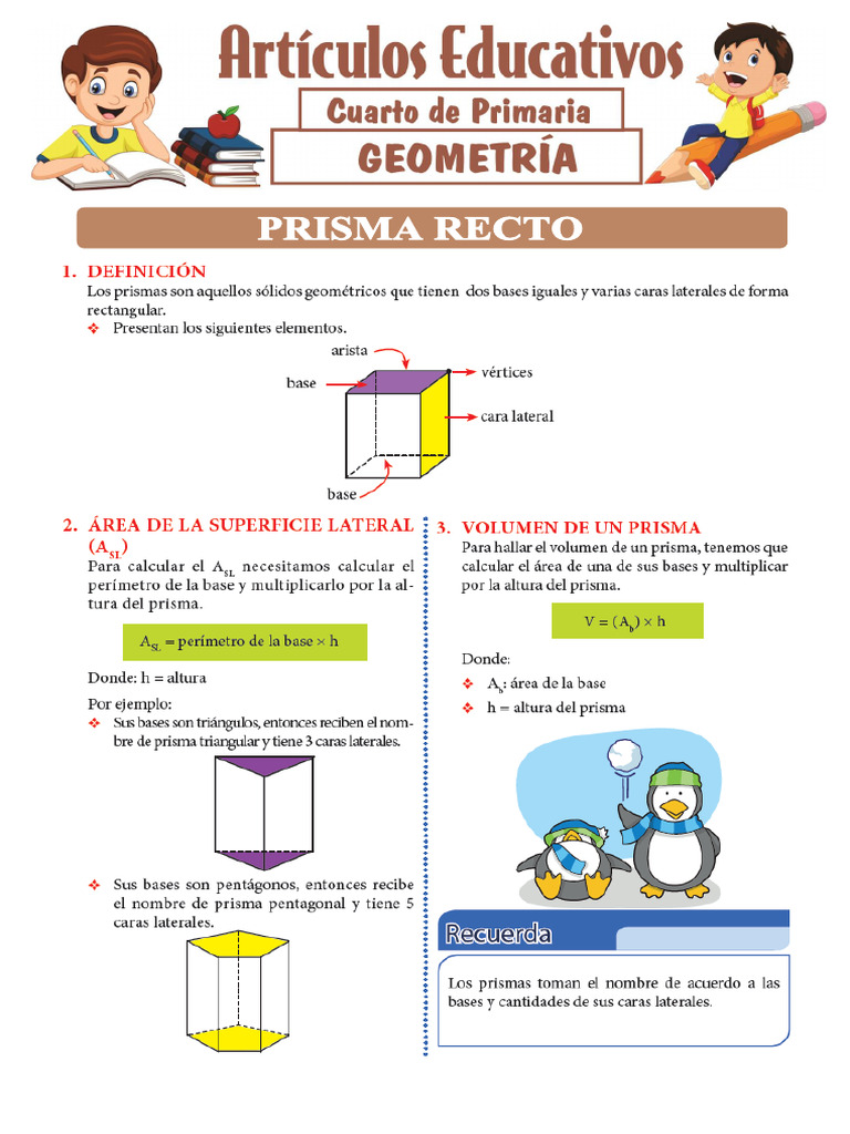 Prisma Recto para Cuarto de Primaria | PDF
