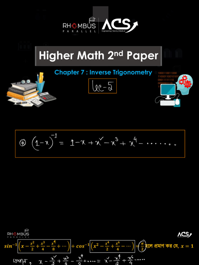 Inverse Trigonometry Lec 5 | PDF