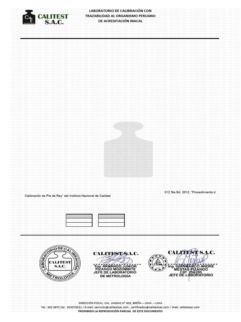 V612240021 - Tamiz 4'' | PDF | Calibración | Metrología