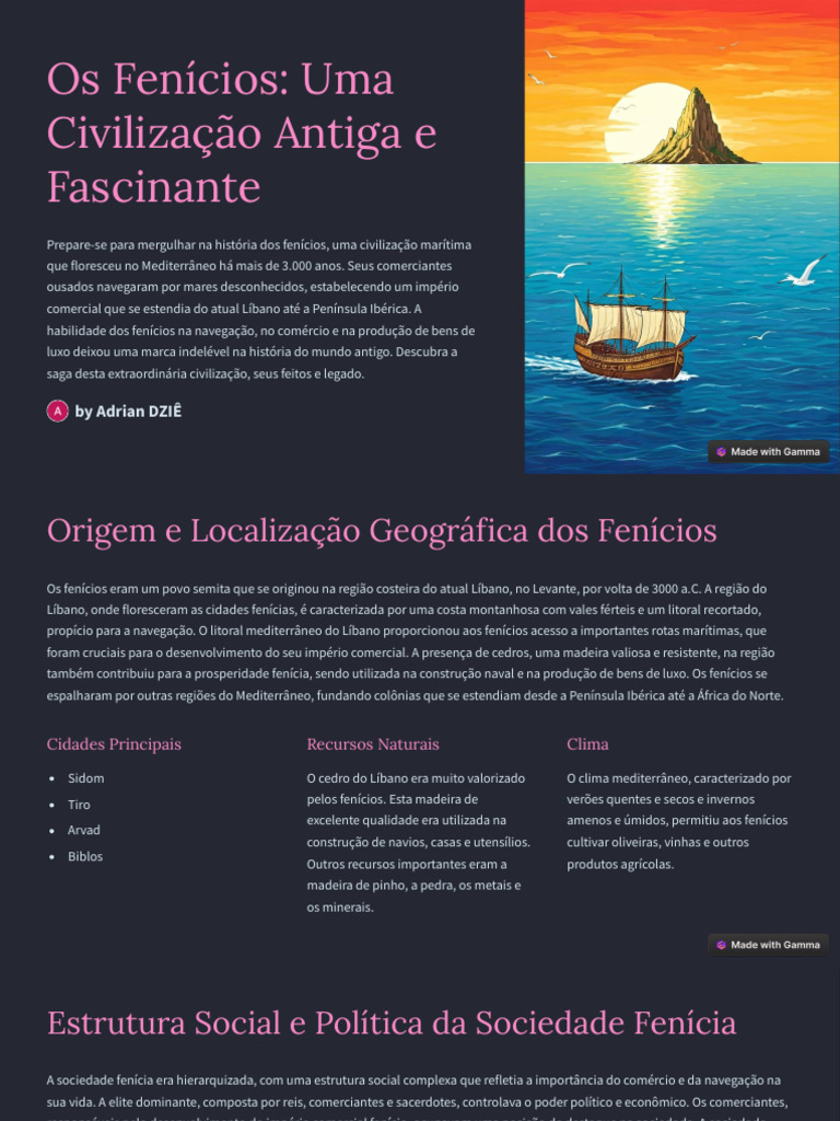 Civilização Fenícia: Comércio e Cultura | PDF | Fenícia | Navios