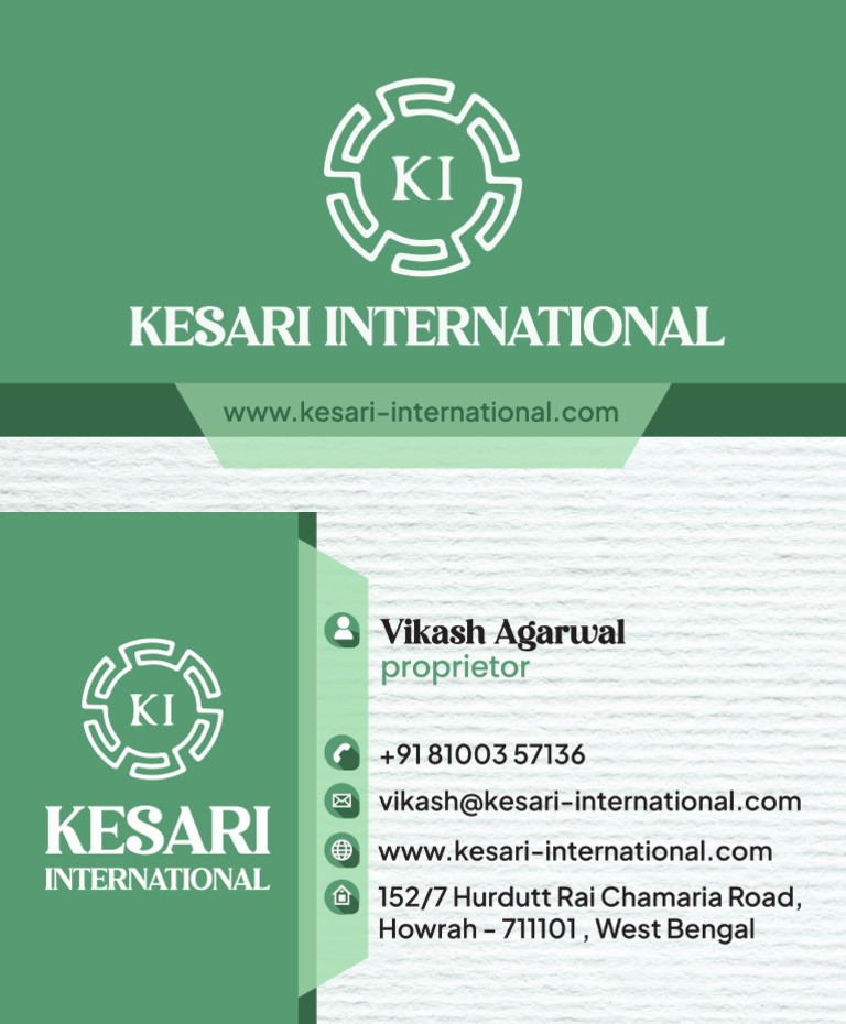 Bcard - Kesari International | PDF