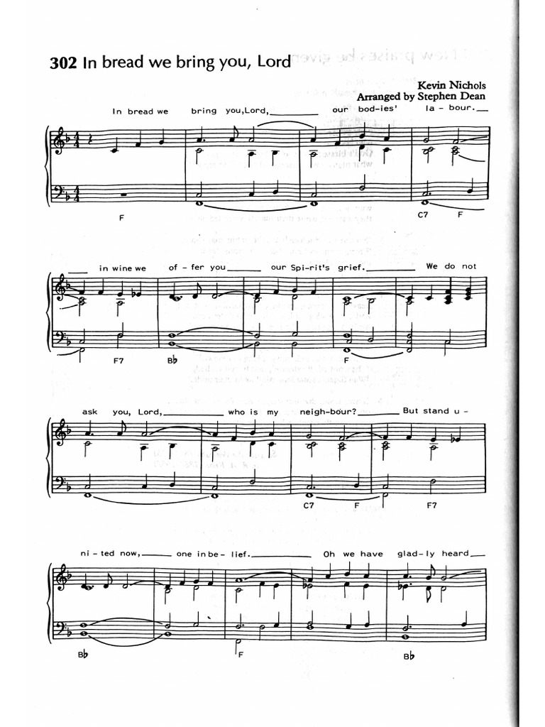 In Bread We Bring You, Lord | PDF