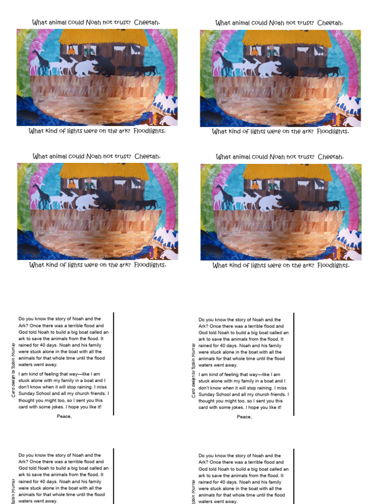 Noahs Ark Postcards | PDF | Noah's Ark | Noah