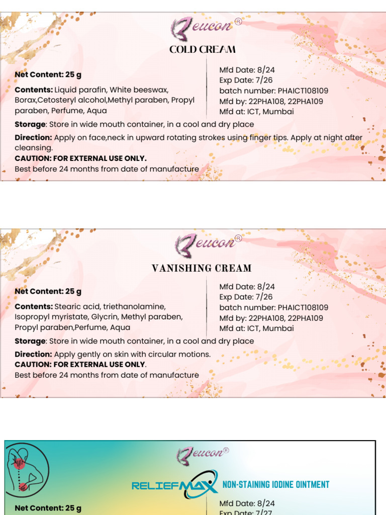 Cold Cream | PDF | Science & Mathematics