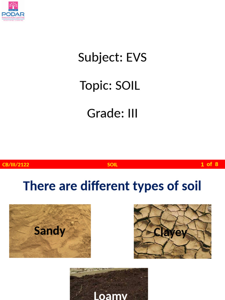 CB III EVS Types of Soils | PDF