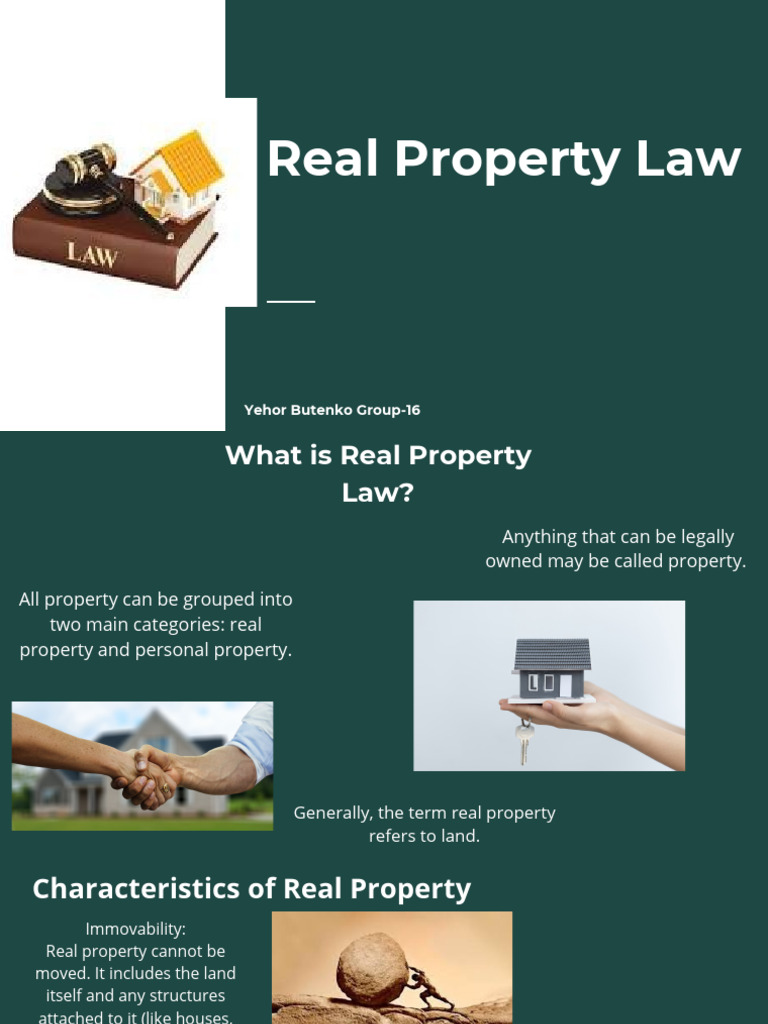 Real Property Law | PDF | Real Property | Leasehold Estate