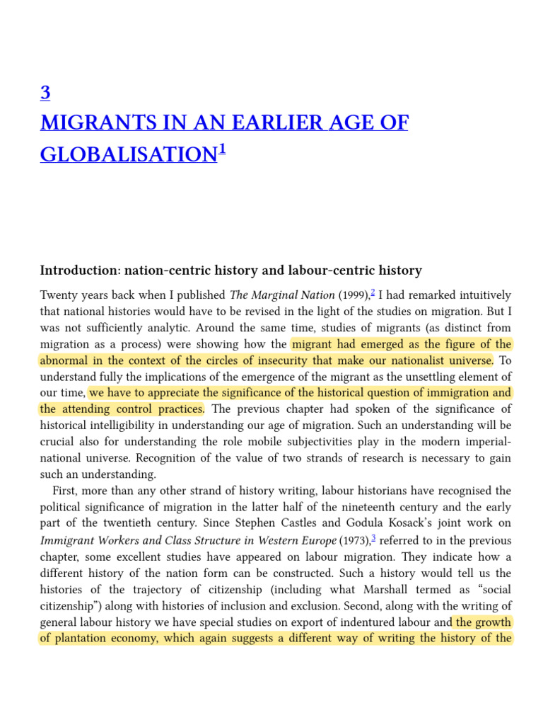 T3.the Postcolonial Age of Migration - (3 Migrants in An Earlier Age of ...