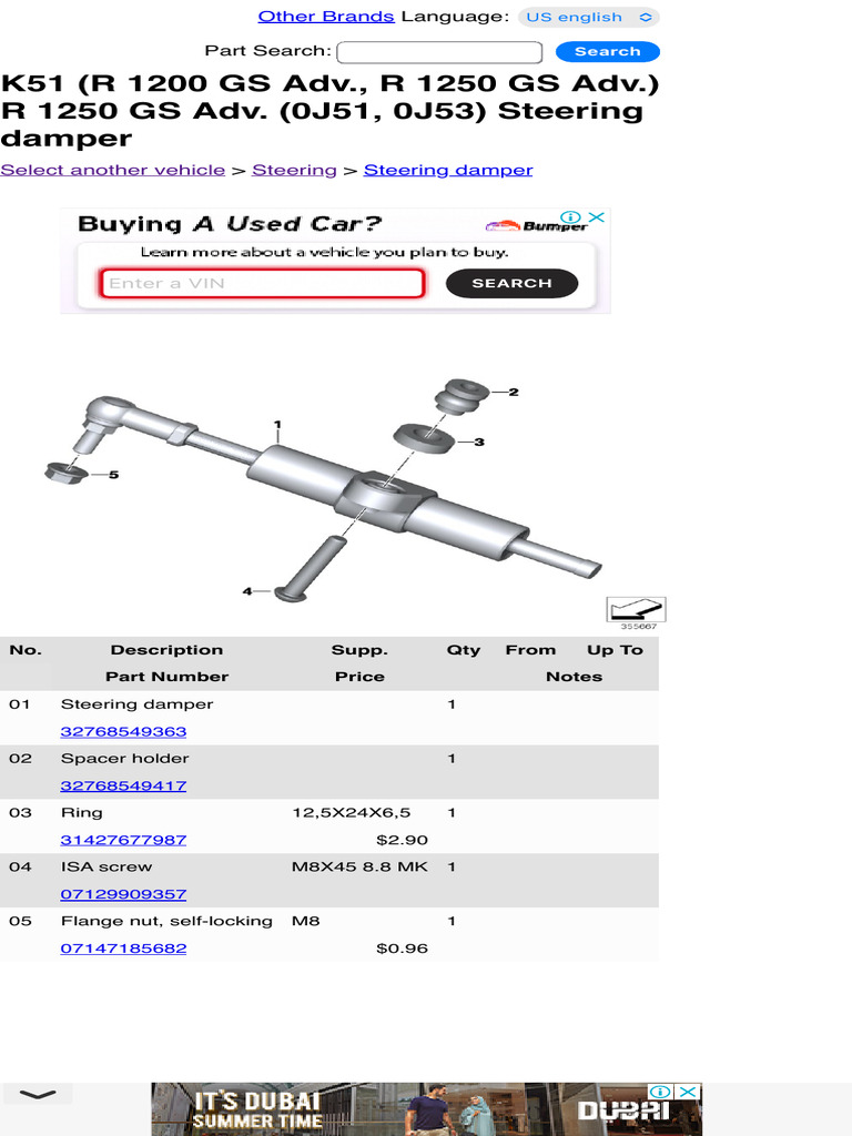 Steering Damper Parts for R 1200/1250 GS | PDF