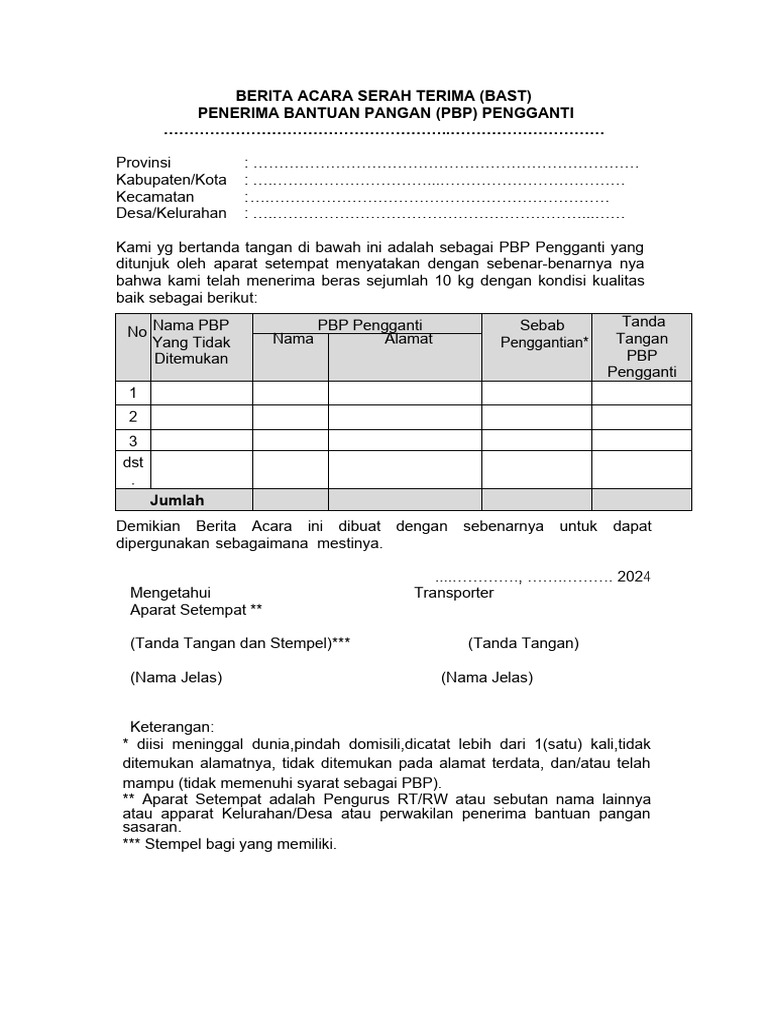 BAST Pengganti | PDF