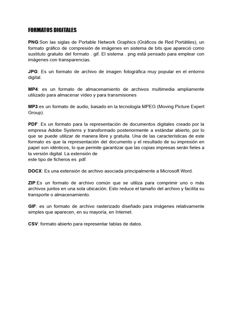 Formatos | PDF