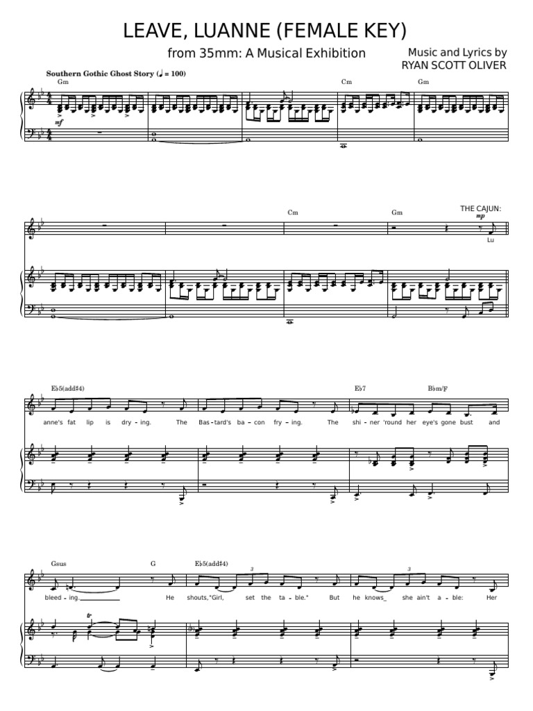 Leave, Luanne - Sheet Music | PDF