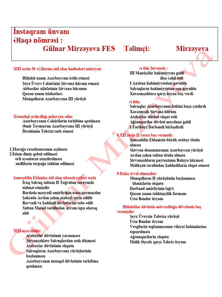 11 Ci Sinif Az Buraxılış | PDF