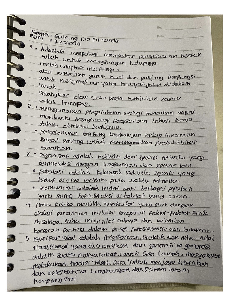 ASN2 Ekologi Tanaman | PDF