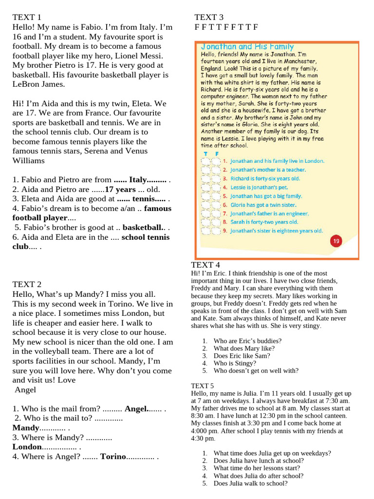 Student Life and Sports Aspirations | PDF
