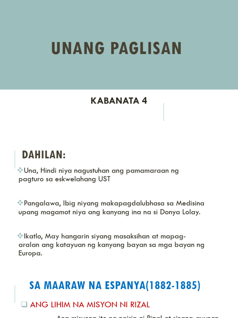 KABANATA 4 Unang Paglisan | PDF