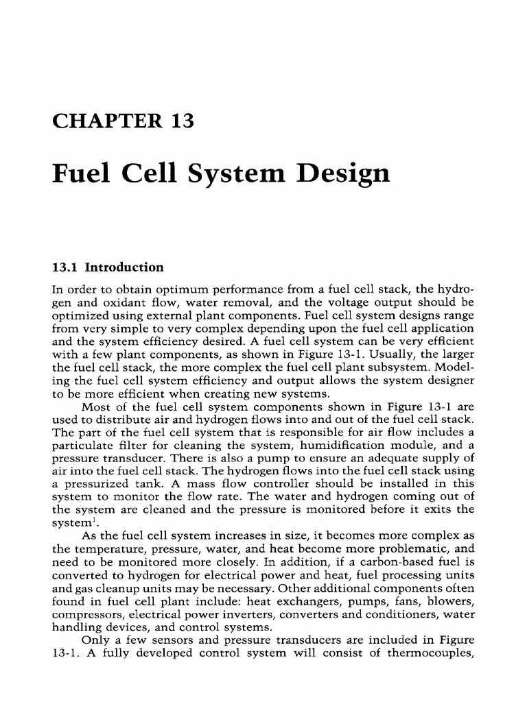 Chapter 13 Fuel Cell System 2008 PEM Fuel Cell Modeling and Simulation Us | PDF | Evaporation ...