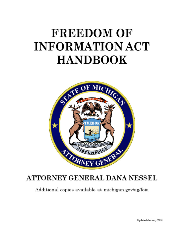 FOIA Handbook January 2023 | PDF | Freedom Of Information Act (United ...