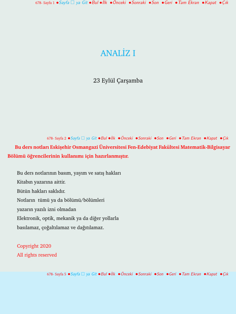 Analiz 1 | PDF