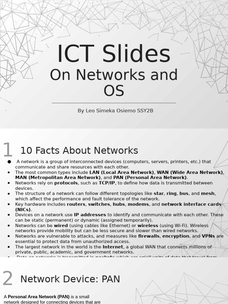 Leo Osiemo's ICT Slides | PDF | Computer Network | Local Area Network