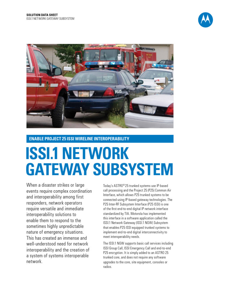 p25 Issi.1 Data SHT | PDF | Computer Network | Interoperability