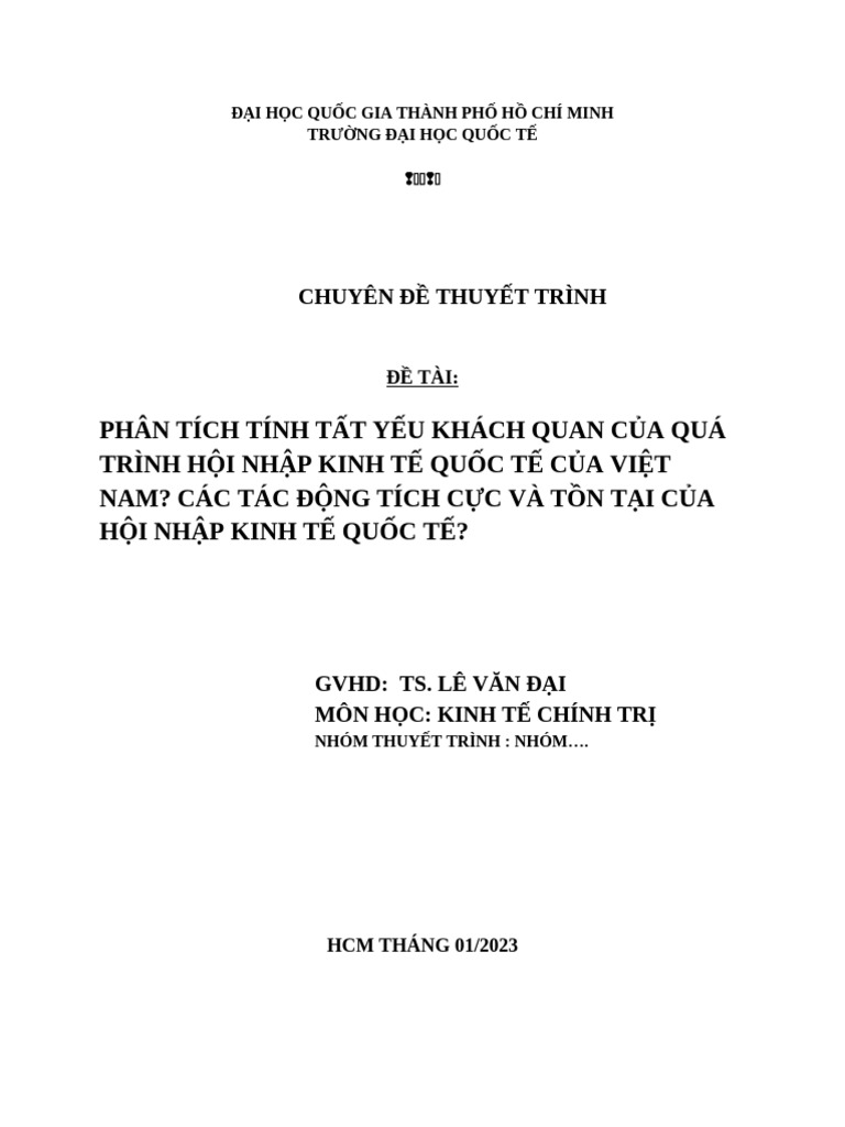 De Cuong Thuyet Trinh Môn KTCT 3 | PDF