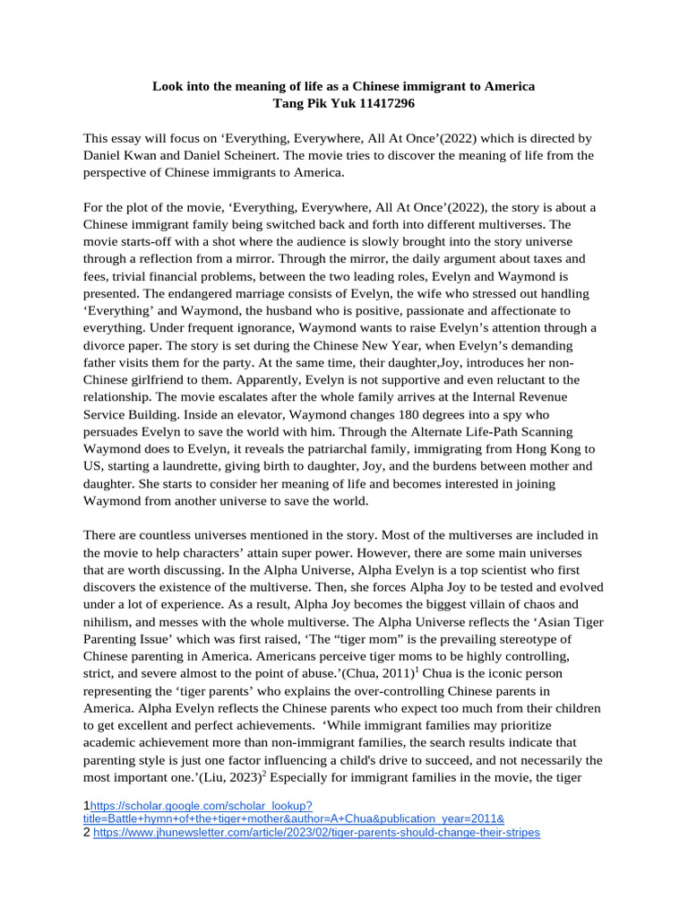 Analytical Essay 11417296 Tang Pik Yuk | PDF | Social Psychology