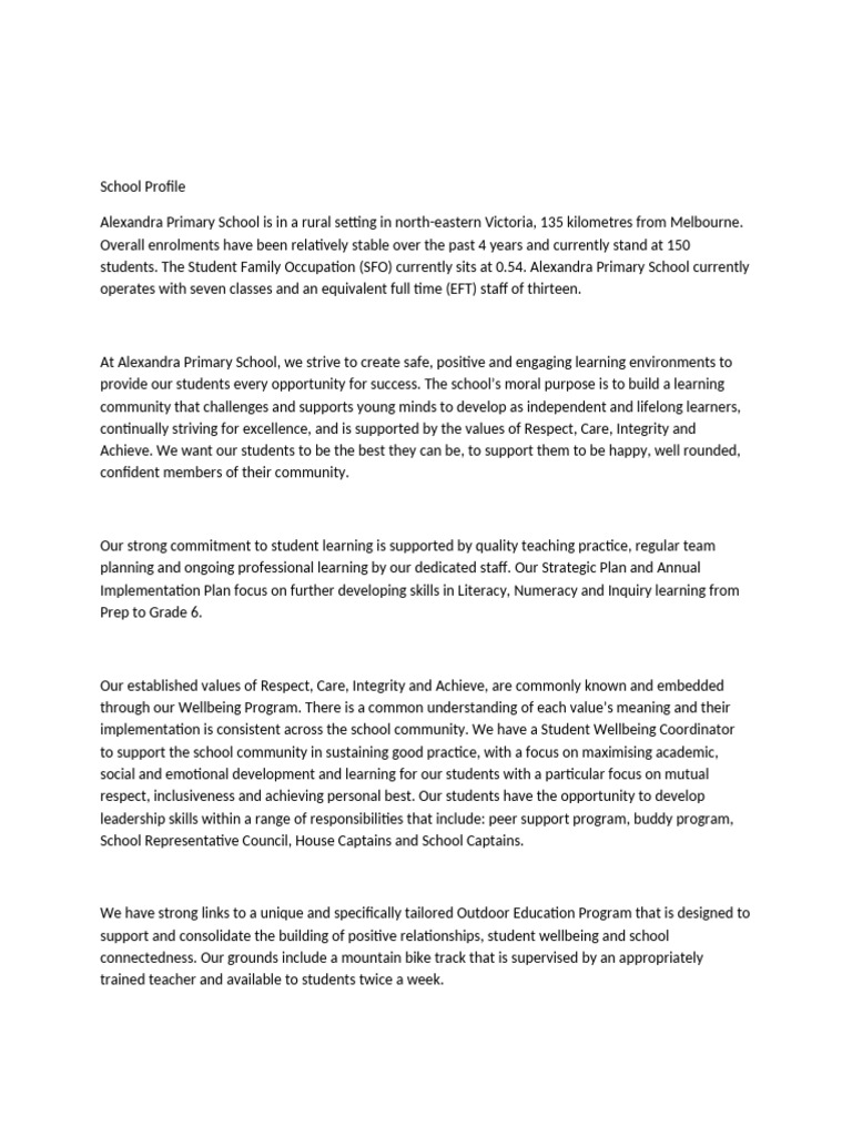 School Profile-WPS Office | PDF | Learning | Teachers