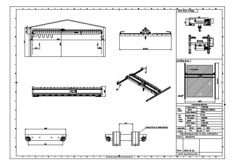 Overhead Crane Drawing LH 5T-26.27M H 4.5M | PDF