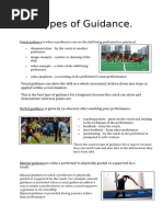 GCSE PE Types of Guidance | PDF