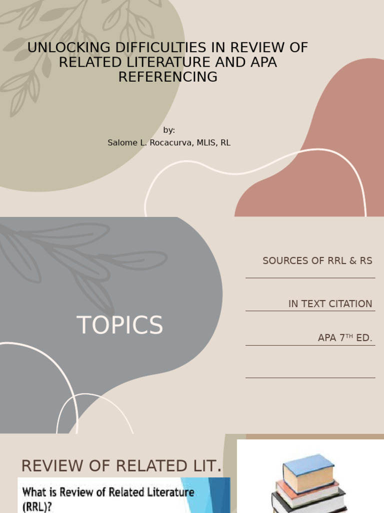 Research Lecture RRL | PDF | Citation | Academic Journal