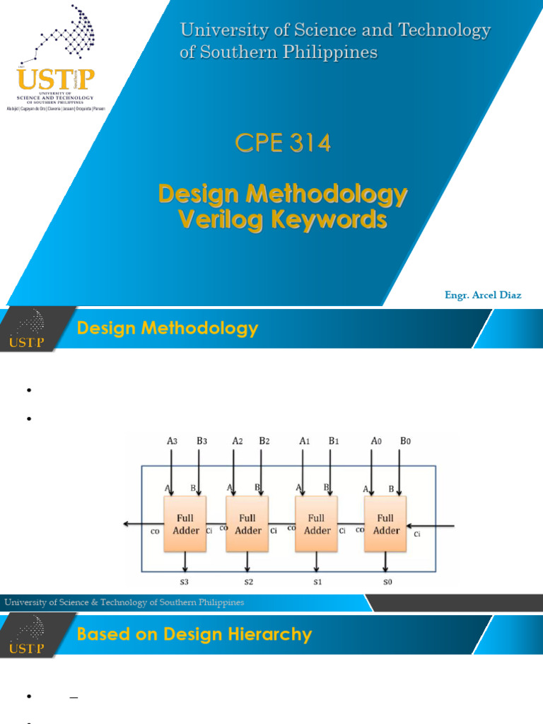 3 Design Methodology Verilog Keywords | PDF | Computer Science | Software Development