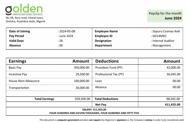 Payslip June | PDF