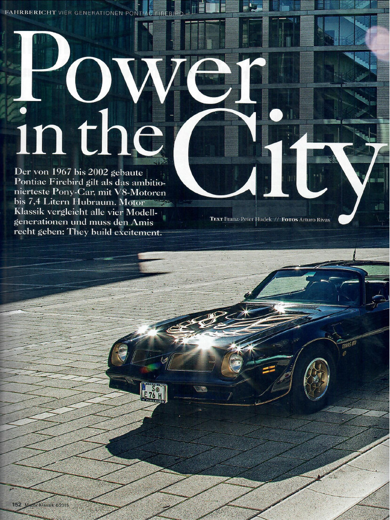 4 Generationen Pontiac Firebird | PDF