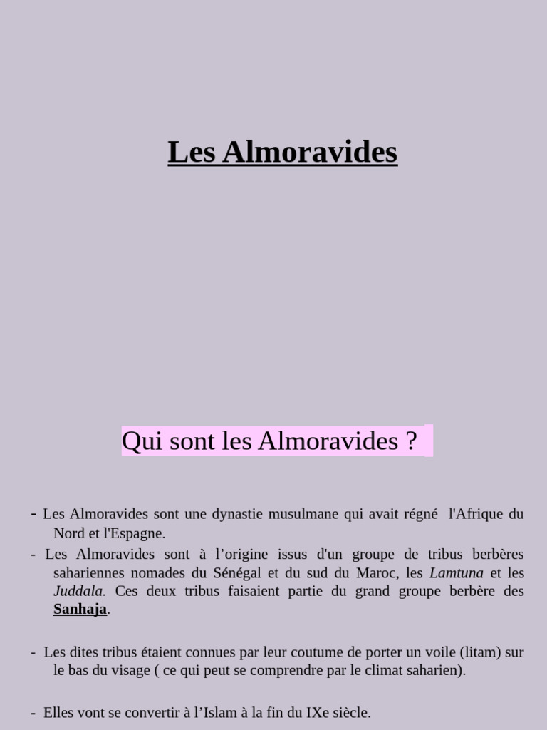 2024 05 Chapitre. Les Almoravides 2 | PDF | Conception architecturale ...