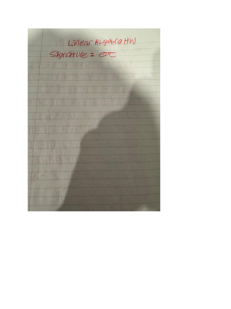 Linear Algebra HW | PDF