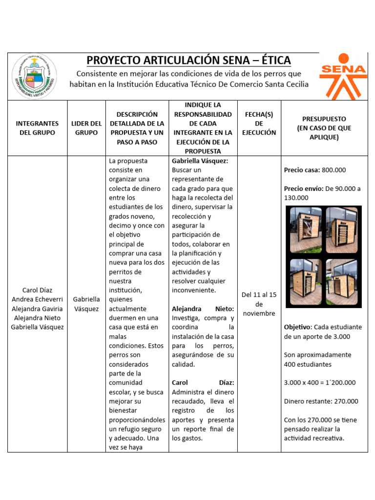 Proyecto Articulación Sena - Etica | PDF
