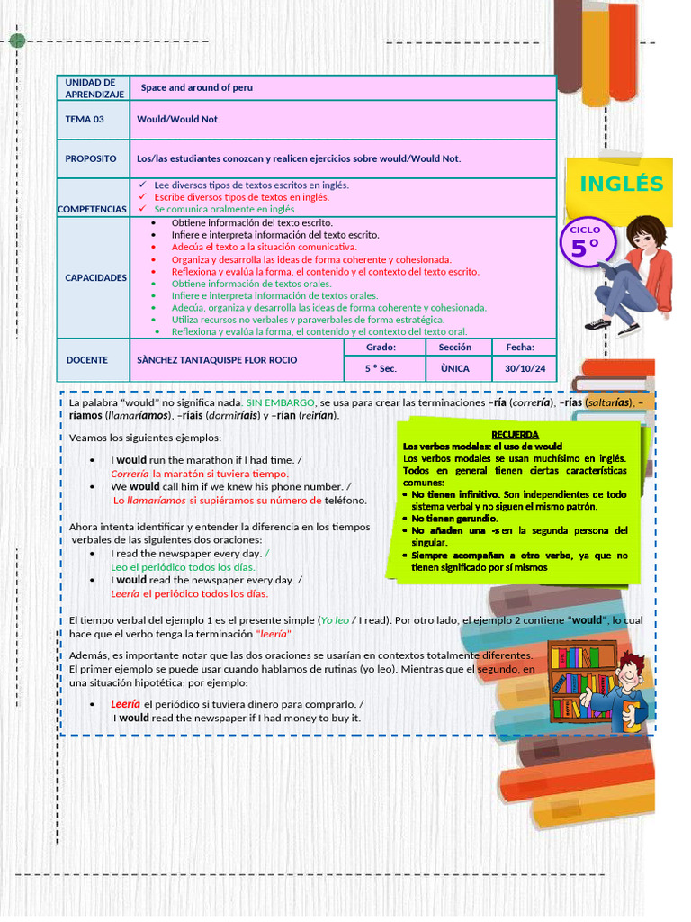 5° Ingl. Actv 03.unidad 07 BBB | PDF | Verbo | Tipología Lingüística
