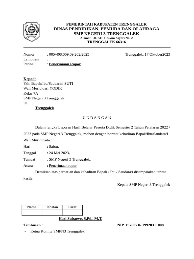 Contoh Undangan | PDF