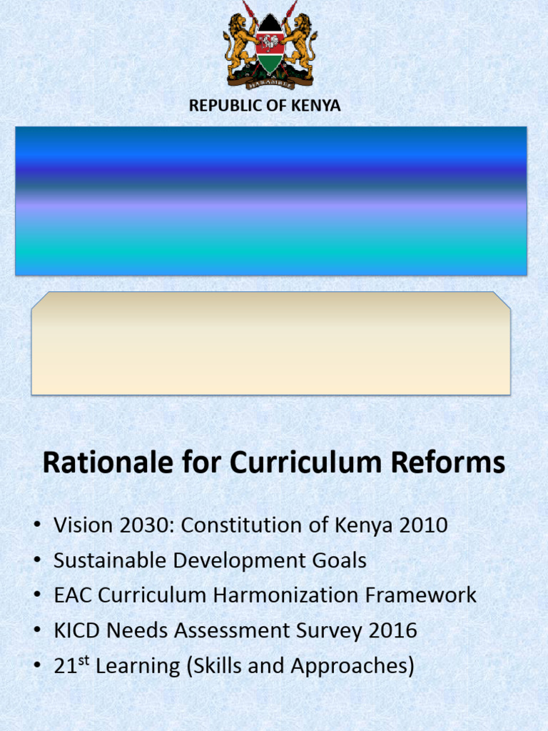 Kenyan Curriculum Reform-2 | PDF | Curriculum | Learning