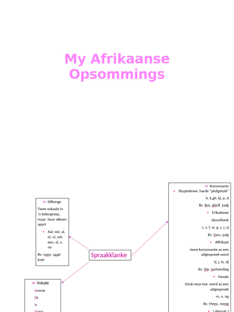 GR 11 Afrikaanse Opsomings | PDF